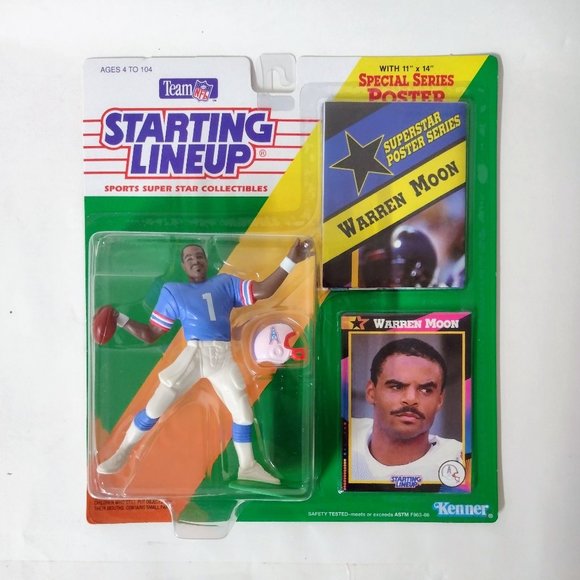 Toys | 1992 Warren Moon Houston Oilers Kenner Starting Lineup Nfl ...